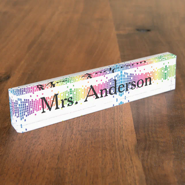 Modern Teacher Nameplate for desk | Zazzle