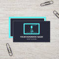 Modern Teal 3D Printer Business Card | Zazzle