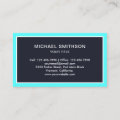 Modern Teal 3D Printer Business Card | Zazzle