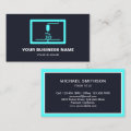 Modern Teal 3D Printer Business Card | Zazzle