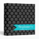 Modern Teal and Black Polka Dot Coupon Organizer Binder | Zazzle
