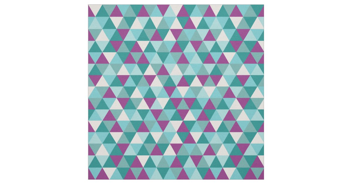 Modern Teal Geometric | Fabric | Zazzle