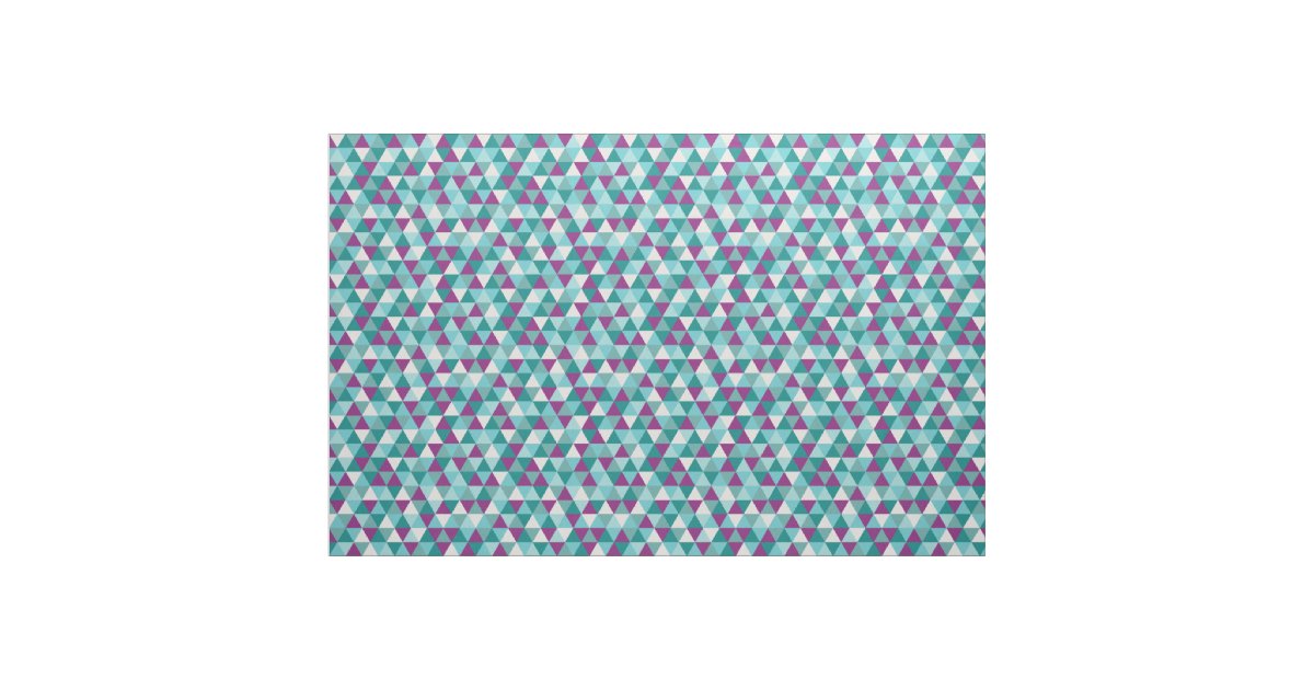 Modern Teal Geometric | Fabric | Zazzle