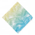 Modern teal yellow tropical palm trees pattern bandana | Zazzle