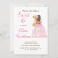 Modern Teddy Bear Rose Sweet Sixteen 16 Birthday Invitation | Zazzle