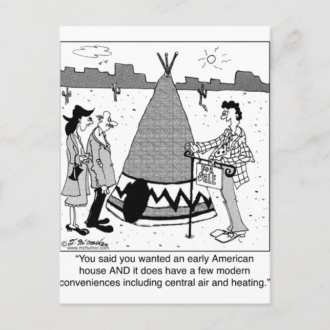 Modern Tee Pee has Central Air & Heating Postcard | Zazzle