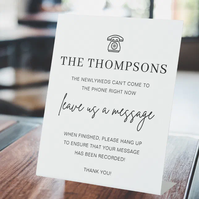 Modern Telephone Guestbook | Audio Guestbook Sign | Zazzle