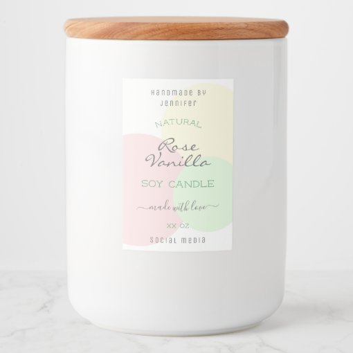 Modern Template Pastel Product Packaging Labels | Zazzle