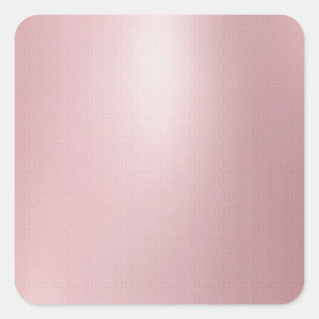 Modern Template Trendy Elegant Rose Gold Blank Square Sticker | Zazzle