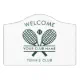 Modern Tennis Club Name Local Association Office Door Sign | Zazzle