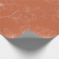 Modern Terracotta Flower Wrapping Paper | Zazzle