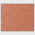 Modern Terracotta Flower Wrapping Paper | Zazzle