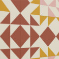 Modern Terracotta Quilt Block Geometric Pattern Wallpaper | Zazzle