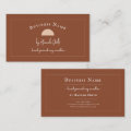Modern Terracotta Rust Burnt Orange Business Card | Zazzle
