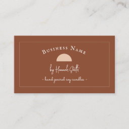 Modern Terracotta Rust Burnt Orange Business Card | Zazzle