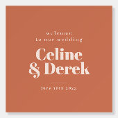 Modern Terracotta Wedding Welcome Sign | Zazzle
