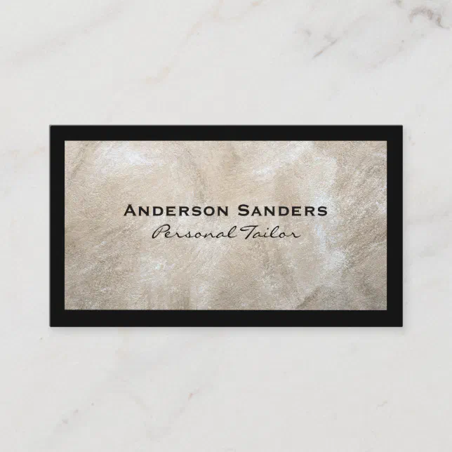 Modern Texture | Classic Black Borders Business Card | Zazzle