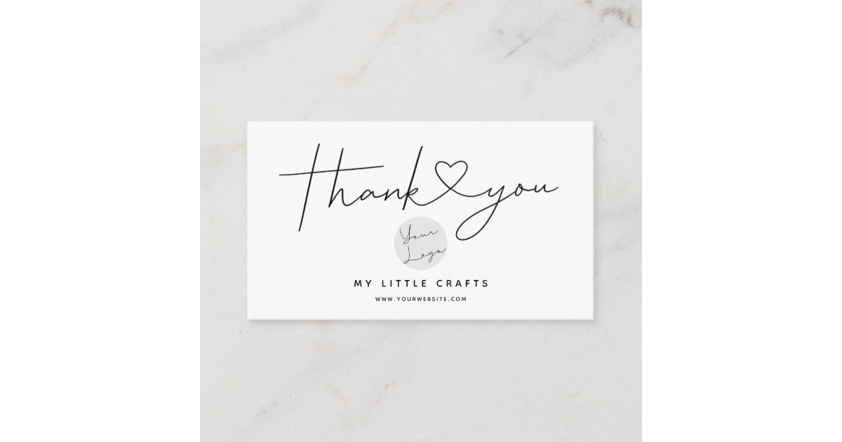 Modern Thank You For Shopping Small Branding Business Card | Zazzle.com