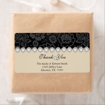Modern Thank You Return Address Label | Zazzle