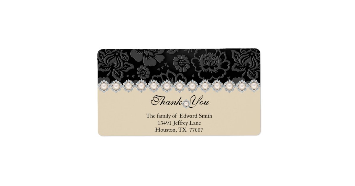Modern Thank You Return Address Label | Zazzle
