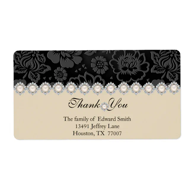Modern Thank You Return Address Label | Zazzle