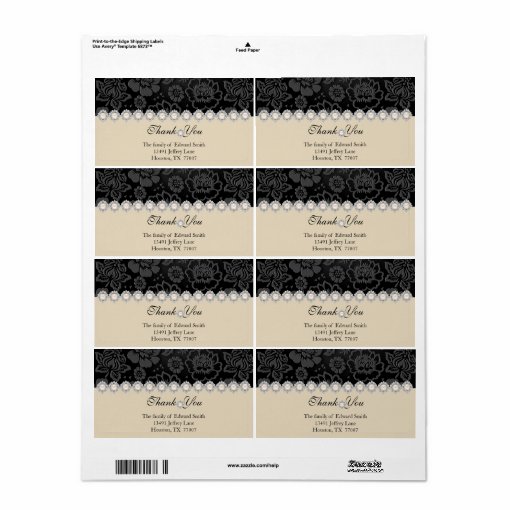 Modern Thank You Return Address Label | Zazzle
