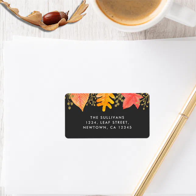 Modern Thanksgiving Return Address Label | Zazzle