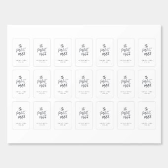 Modern The Perfect Match Script Wedding Matches | Zazzle