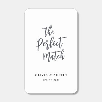 Modern The Perfect Match Script Wedding Matches | Zazzle