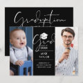 Modern Then And Now 2 Photo Graduation Party Invitation | Zazzle