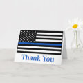 Modern Thin Blue Line Law Enforcement Police Card | Zazzle