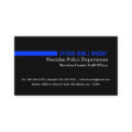 Modern Thin Blue Line Police Business Card | Zazzle