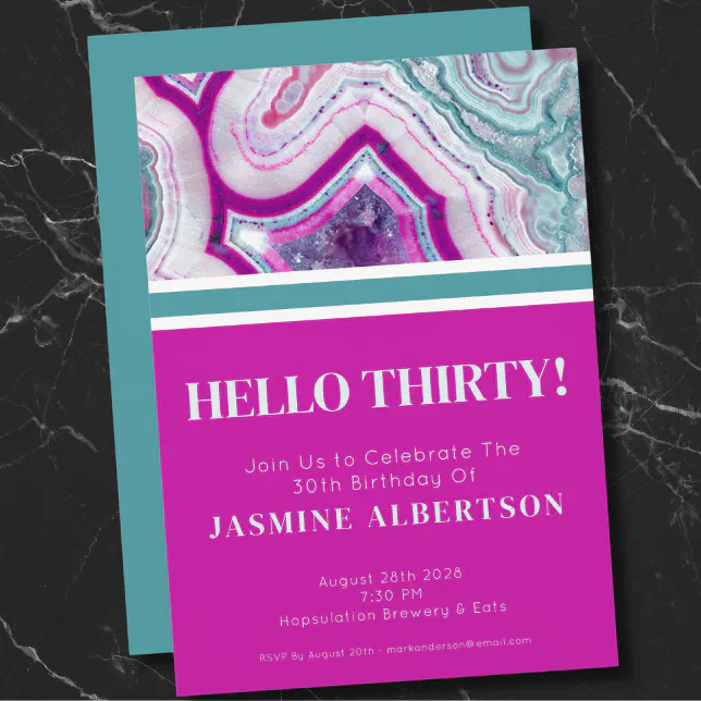 Modern Thirty 30th Birthday Party Invitation | Zazzle
