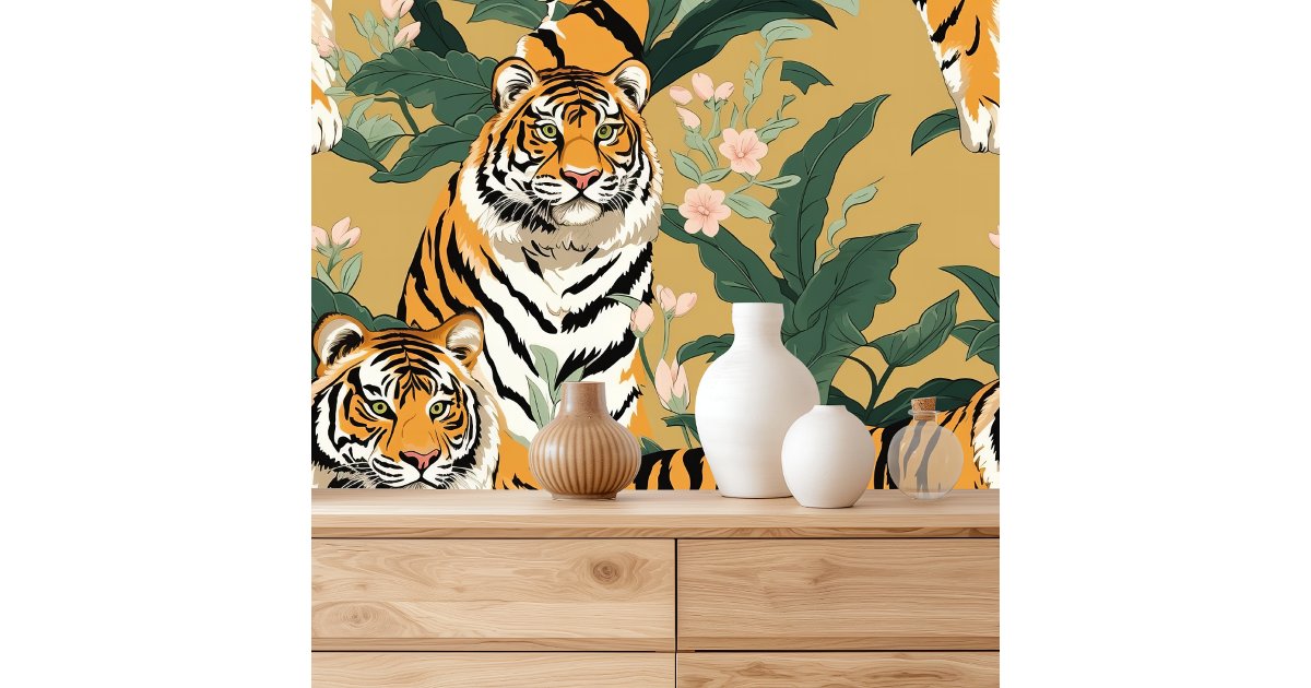 Modern Tiger Print Design Wallpaper | Zazzle