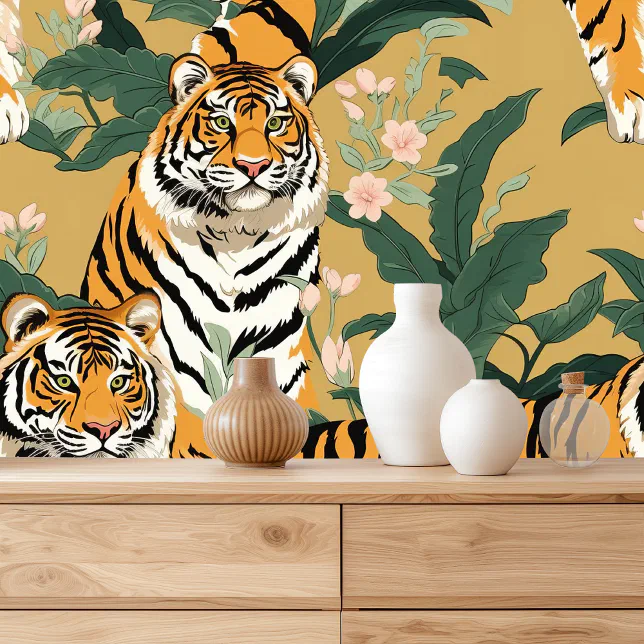 Modern Tiger Print Design Wallpaper | Zazzle