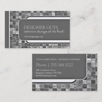 Modern Tiles Business Card | Zazzle