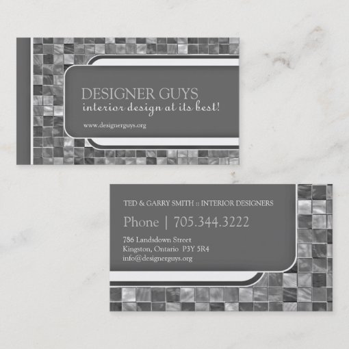 Modern Tiles Business Card | Zazzle