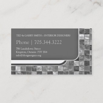 Modern Tiles Business Card | Zazzle