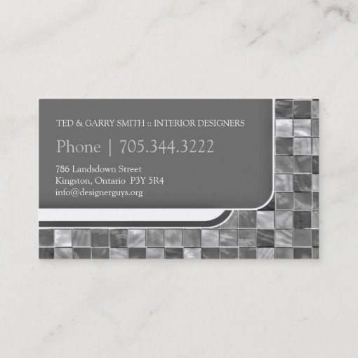 Modern Tiles Business Card | Zazzle