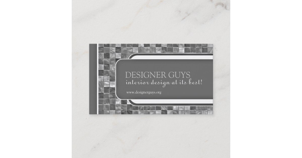 Modern Tiles Business Card | Zazzle