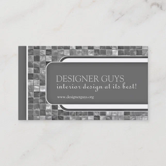 Modern Tiles Business Card | Zazzle