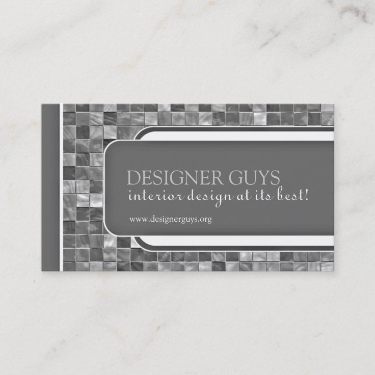 Modern Tiles Business Card | Zazzle