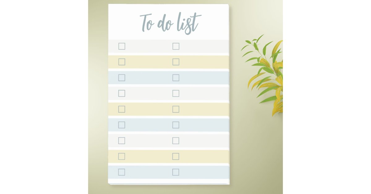 Modern To Do List Check Boxes Daily Post-it Notes | Zazzle