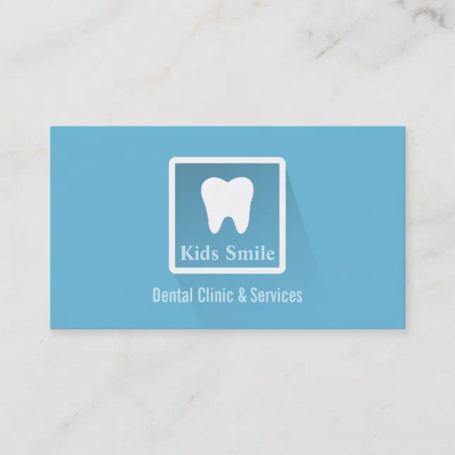 Modern Tooth Icon Dental Business Cards | Zazzle