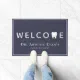Modern Tooth Icon Navy Blue Dentistry Welcome Doormat | Zazzle