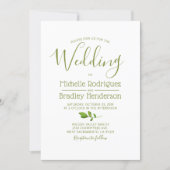 Modern Tree Greenery Watercolor Foliage Wedding Invitation | Zazzle
