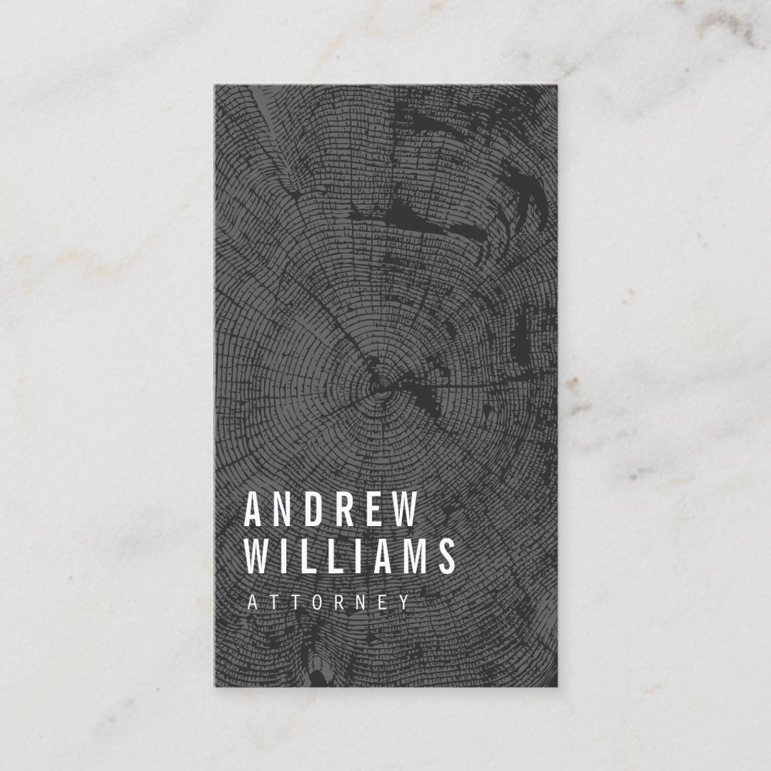 Modern Tree Rings Attorney, Lawyer Business Card | Zazzle