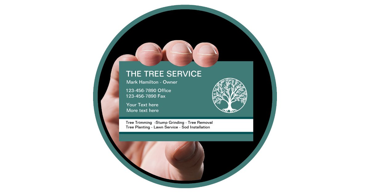 Modern Tree Service And Lawn Business Card | Zazzle