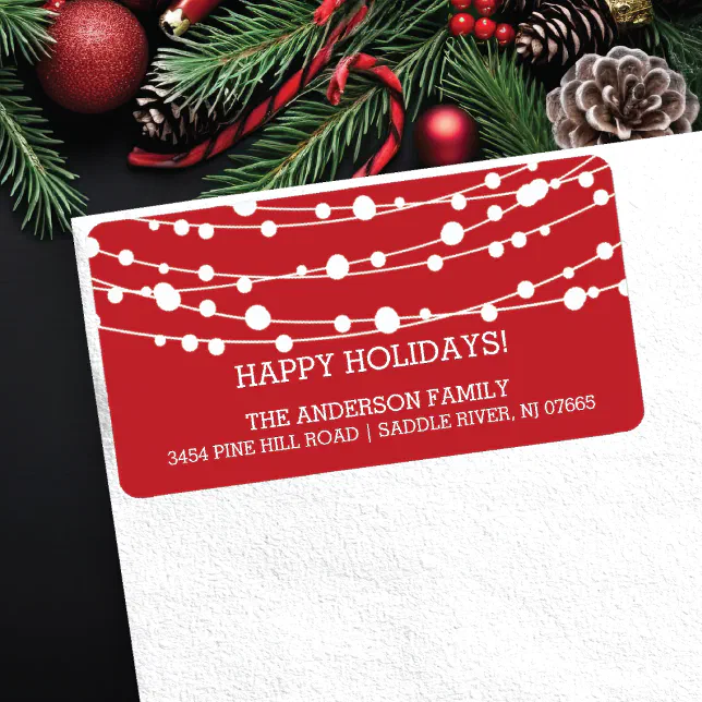 Modern Trees Holidays Christmas Return Address Label | Zazzle