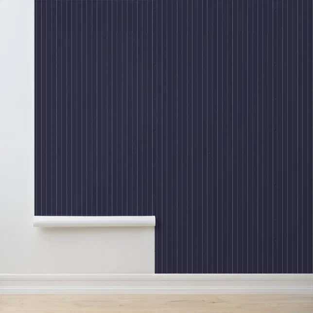 Modern Trendy 1" Pinstripe Dark Purple Wallpaper | Zazzle
